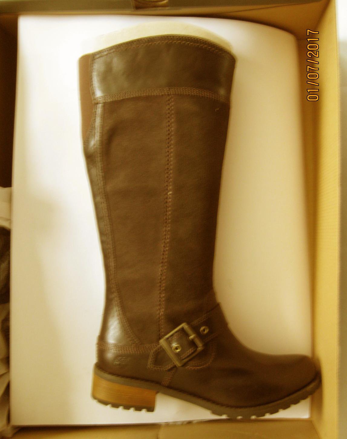 New Timberland Womens EK Bethel Tall Brown Riding Boots 6 Wide (C,D,W)