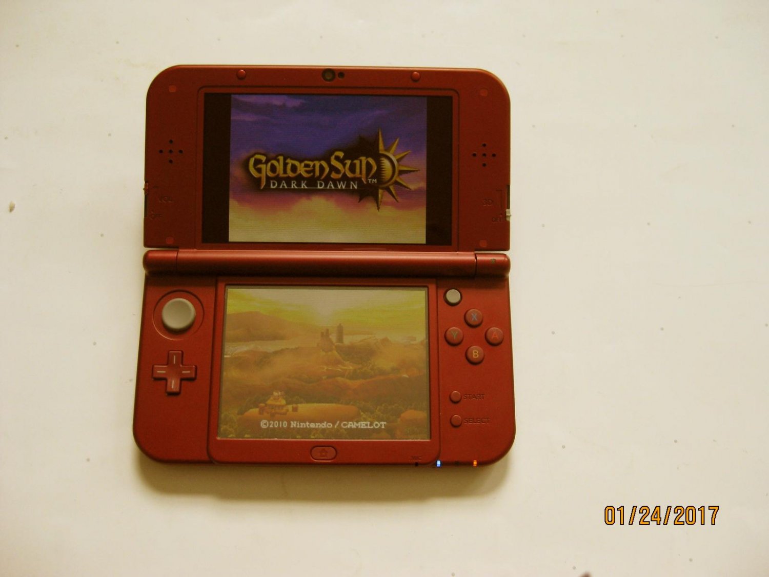 Red Nintendo New 3ds xl w Golden Sun & More!!!