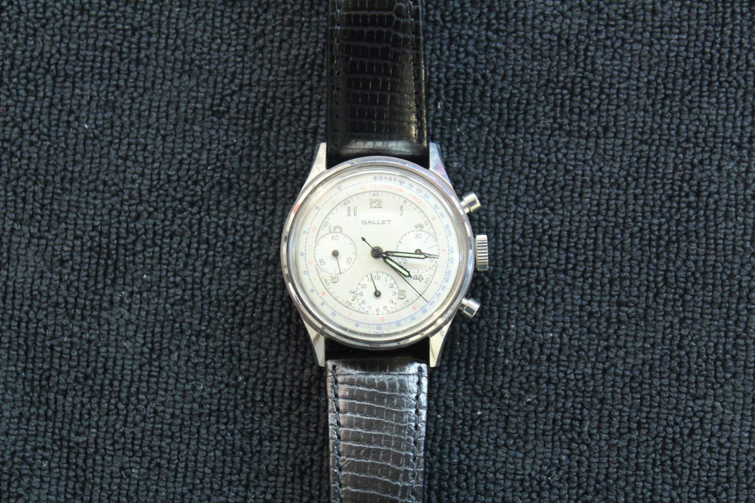 Sold Gallet & Co. Multichron 12H waterproof ca. 1955 Men’s Chronograph ...