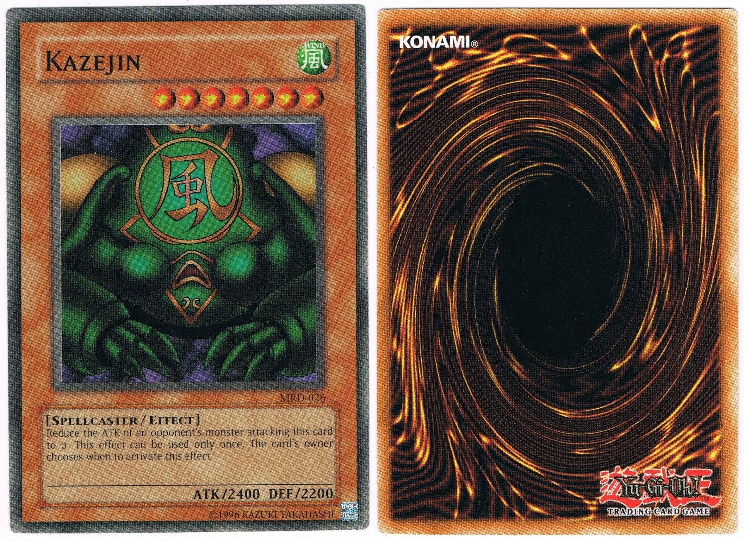 YUGIOH Kazejin MRD-026 Unlimted Edition Super Rare