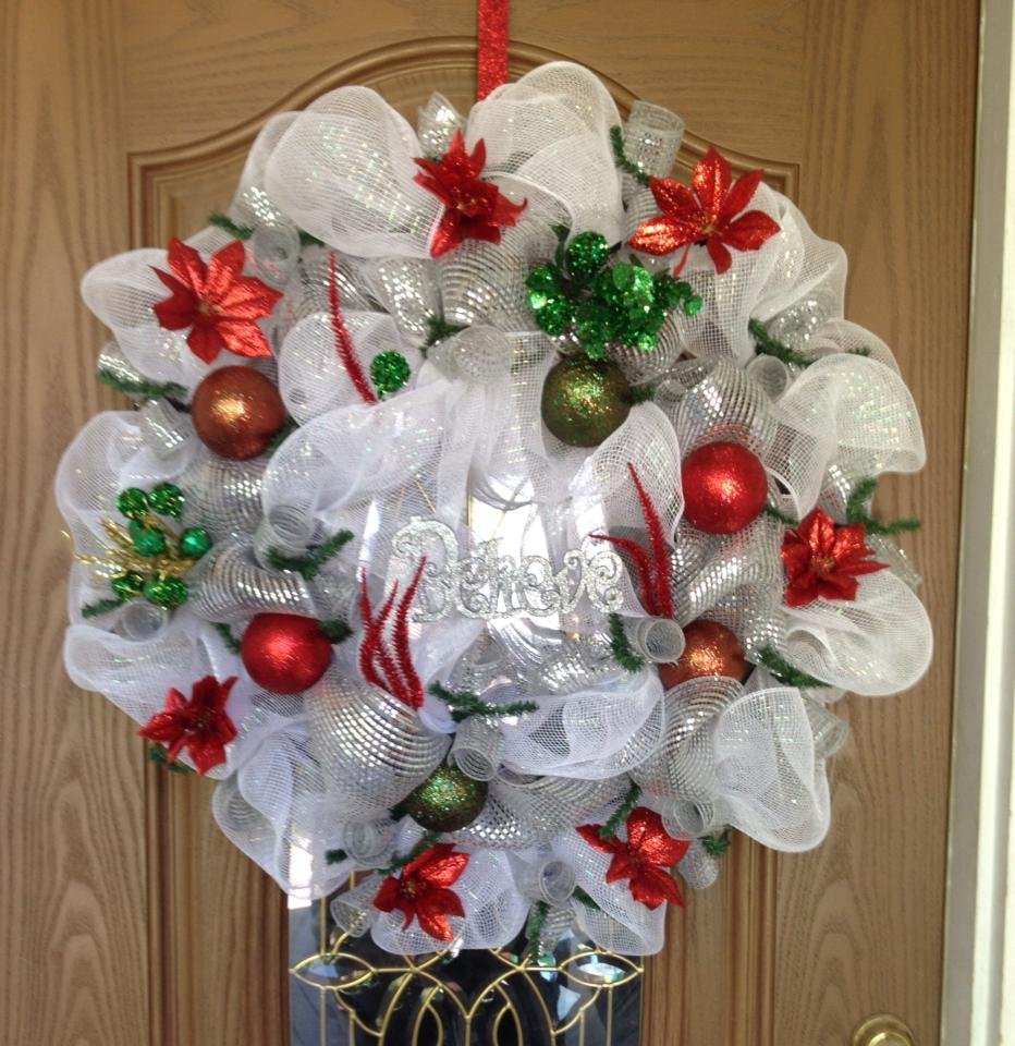 Christmas Deco Mesh Wreath