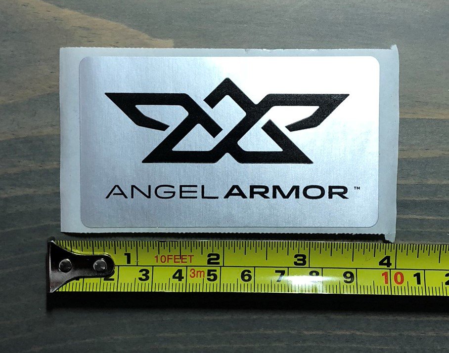 Angel Armor Sticker Tactical Gear Rifle Decal Bullet Proof Vest Silver