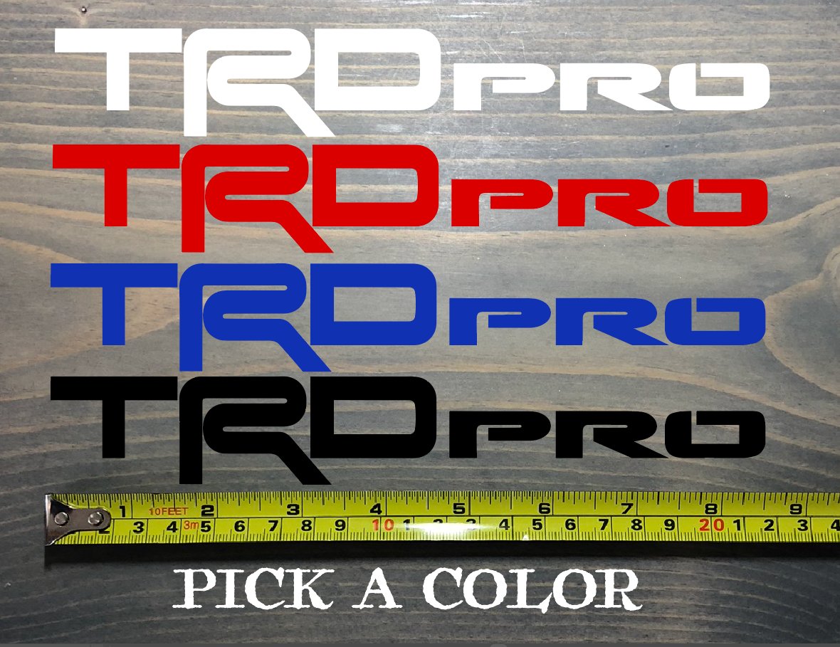 4Runner TRD Pro Tacoma Sticker Decal Toyota 4 Runner SR5 Red White Black XO