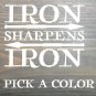 Iron Sharpens Iron Sticker Decal Die Cut 3.5" Tactical Spartan Race Gym ...