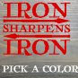Iron Sharpens Iron Sticker Decal Die Cut 3.5" Tactical Spartan Race Gym ...