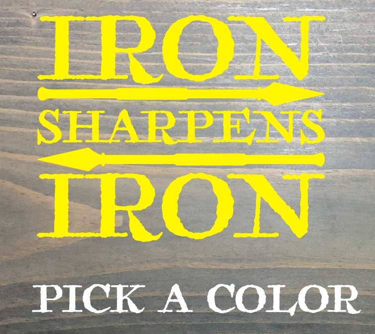 Iron Sharpens Iron Sticker Decal Die Cut 3.5" Tactical Spartan Race Gym ...