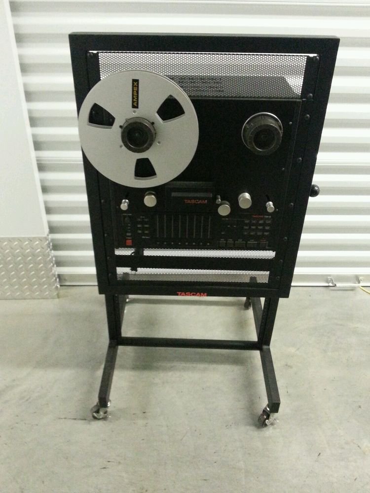 Tascam TSR-8 reel to reel recorder. On portable stand