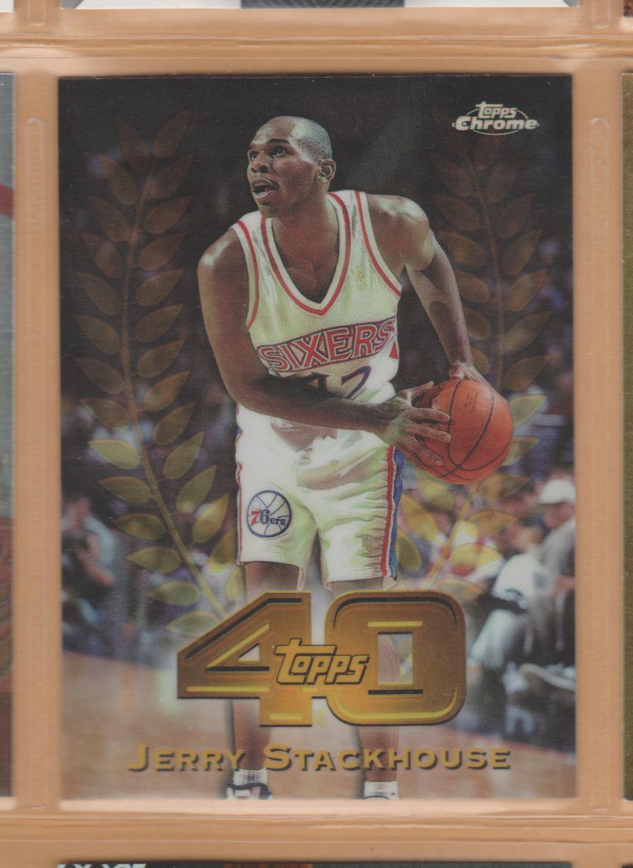 1997-98 Topps Chrome Topps 40 Refractor Jerry Stackhouse Sixers