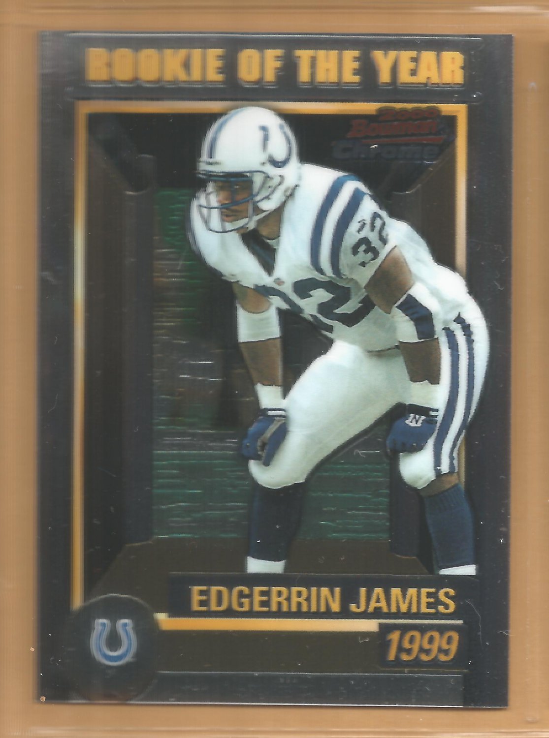 2000 Bowman Chrome Rookie of the Year Edgerrin James Colts