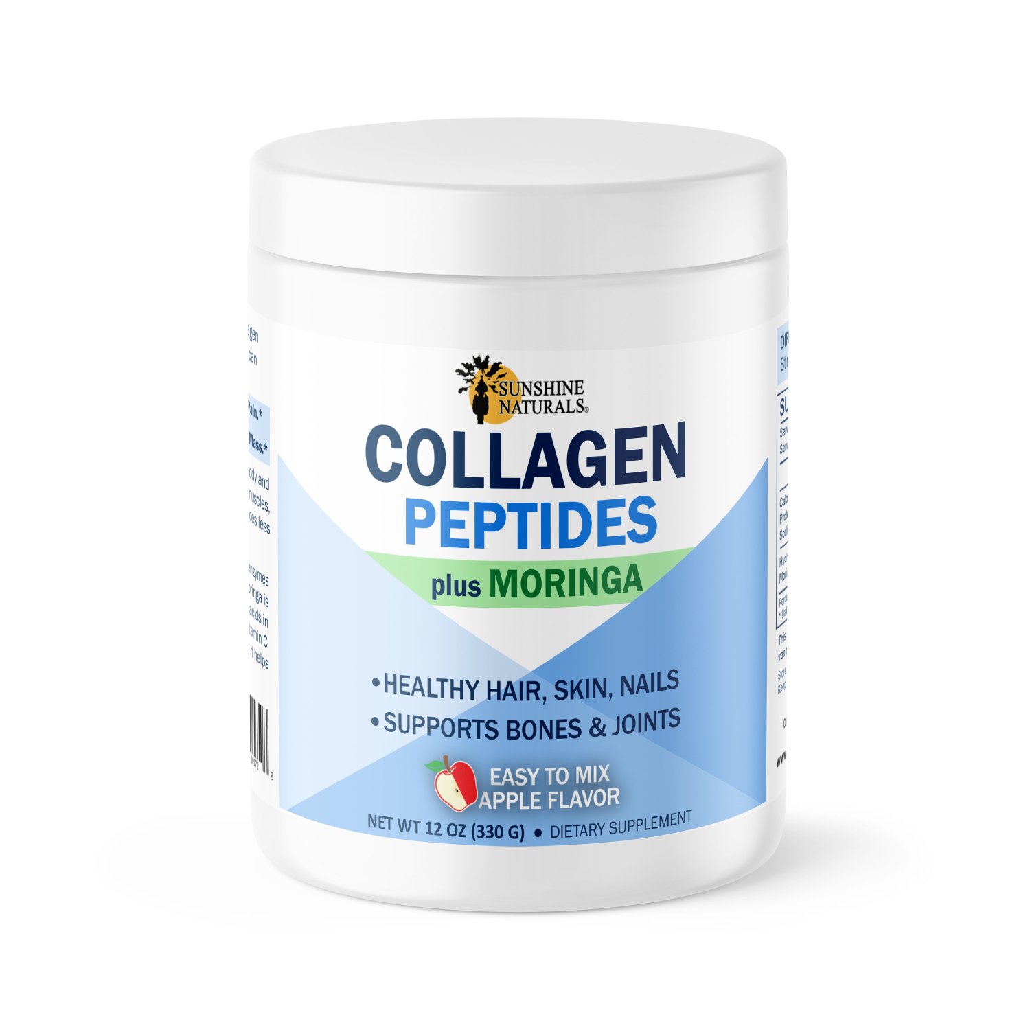 Hydrolyzed Collagen Peptides plus Moringa Leaf Powder 12 oz