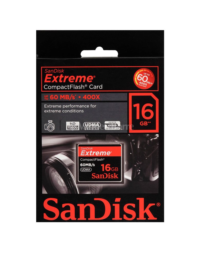 Sandisk CF Extreme iii 16GB 60mb/s canon 7d 5d nikon d90 d70 d200 d700 camcorder
