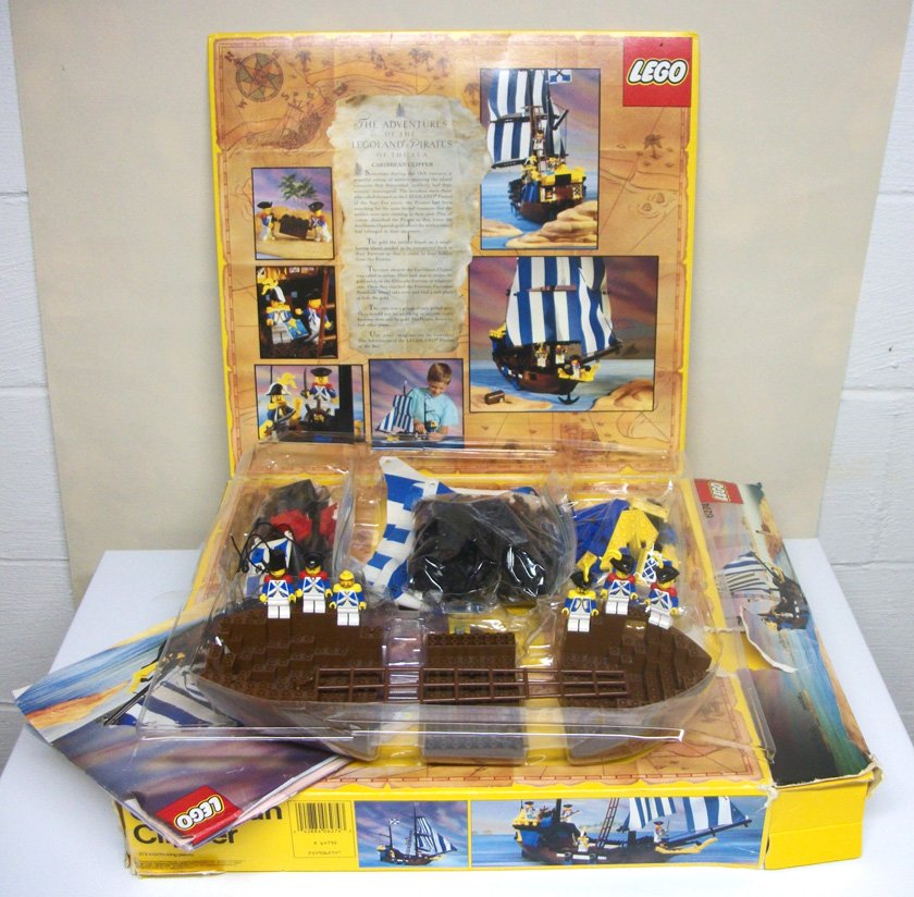 1989 Lego Pirate Caribbean Clipper set 6274 instructions box incomplete ...