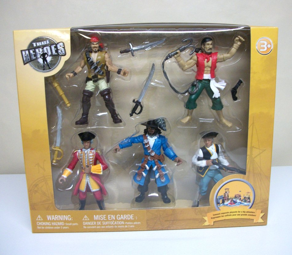 TRU Pirate Crew True Heroes set ship playset 5-pack figures Toys R Us ...