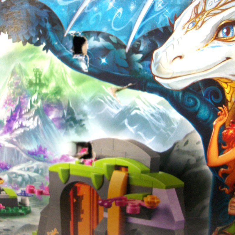 Lego Elves Fire Dragon's Lava Cave set new sealed 41175 441 pc orange ...