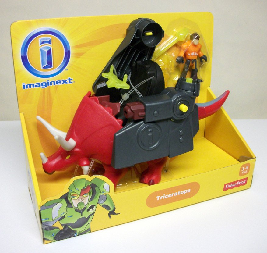 Triceratops Build a Robot Imaginext Dinosaur Series red #BFT44 Fisher ...