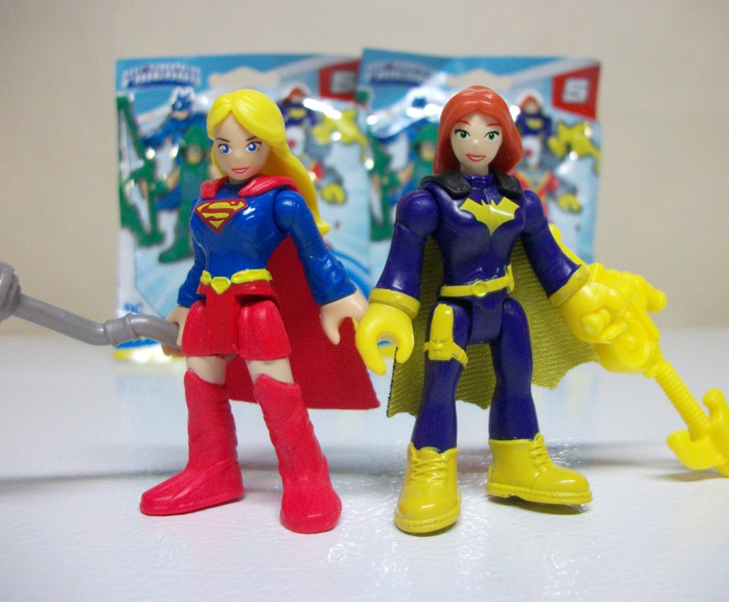 Imaginext Supergirl & Batgirl blind bag mystery figures lot unmasked DC ...