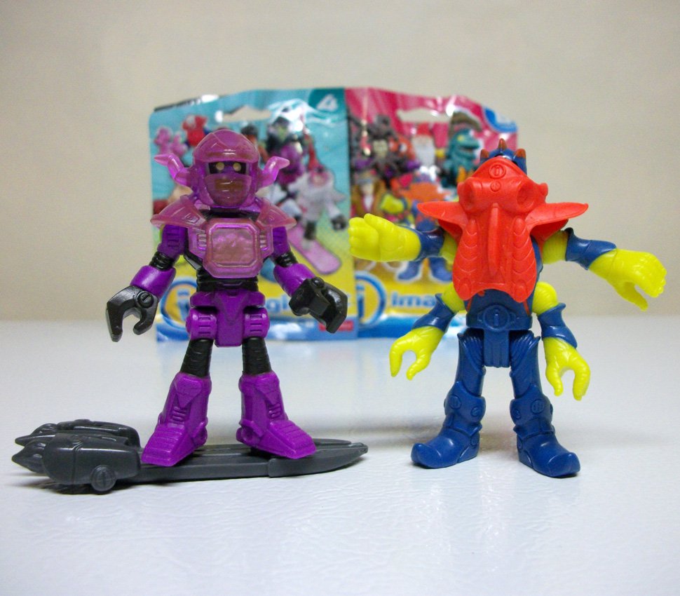 Imaginext Space Robot & Four Arm Alien blind bag figures lot evil ...