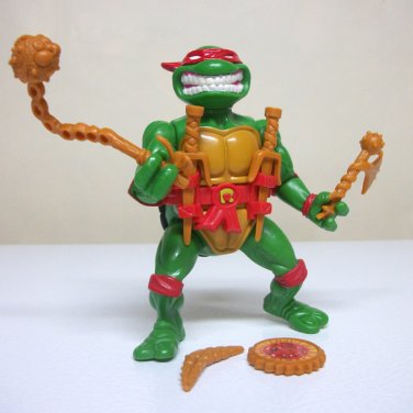 TMNT Storage Shell Raphael 1991 figure vintage raph weapons Teenage ...
