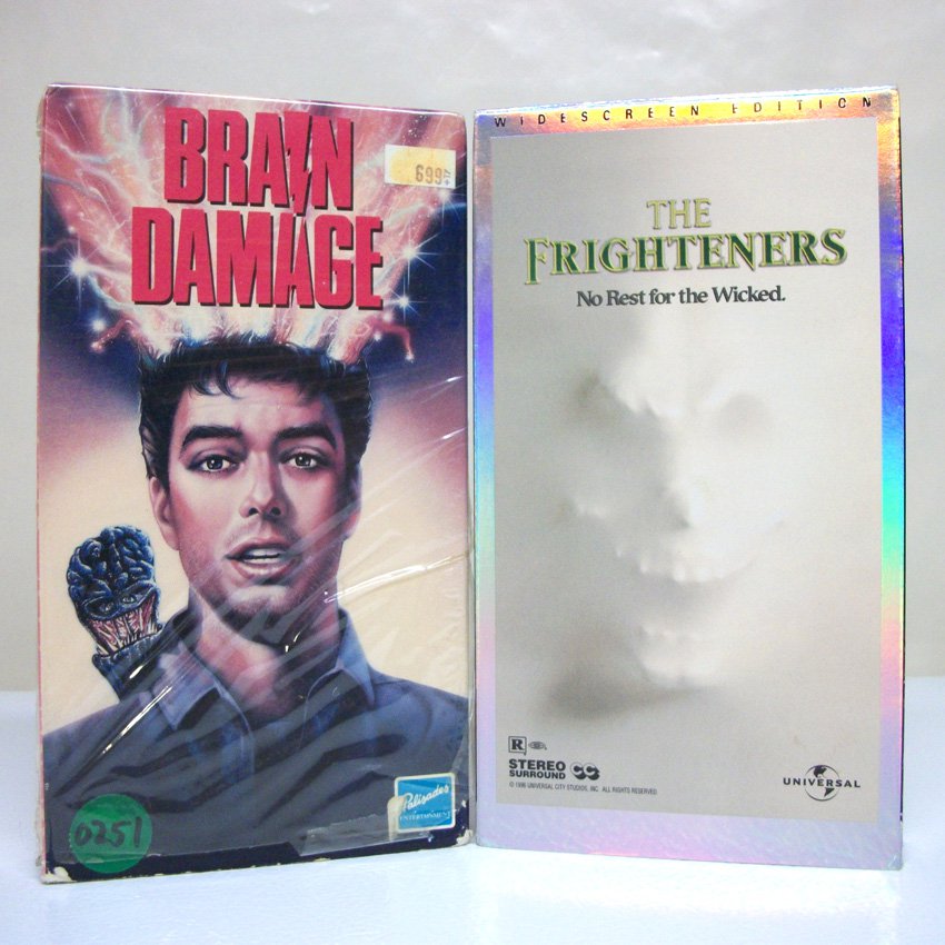 Brain Damage & Frighteners VHS lot peter jackson michael j fox ...