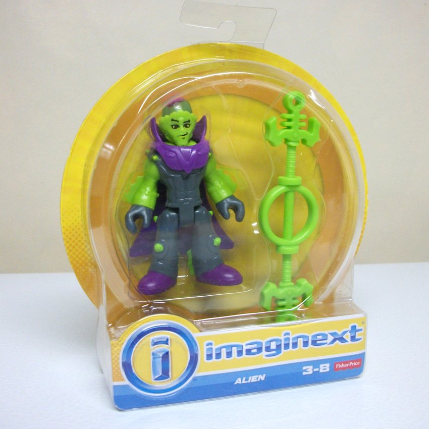 Eraser Brain Alien Imaginext single pack figure monster green purple ...