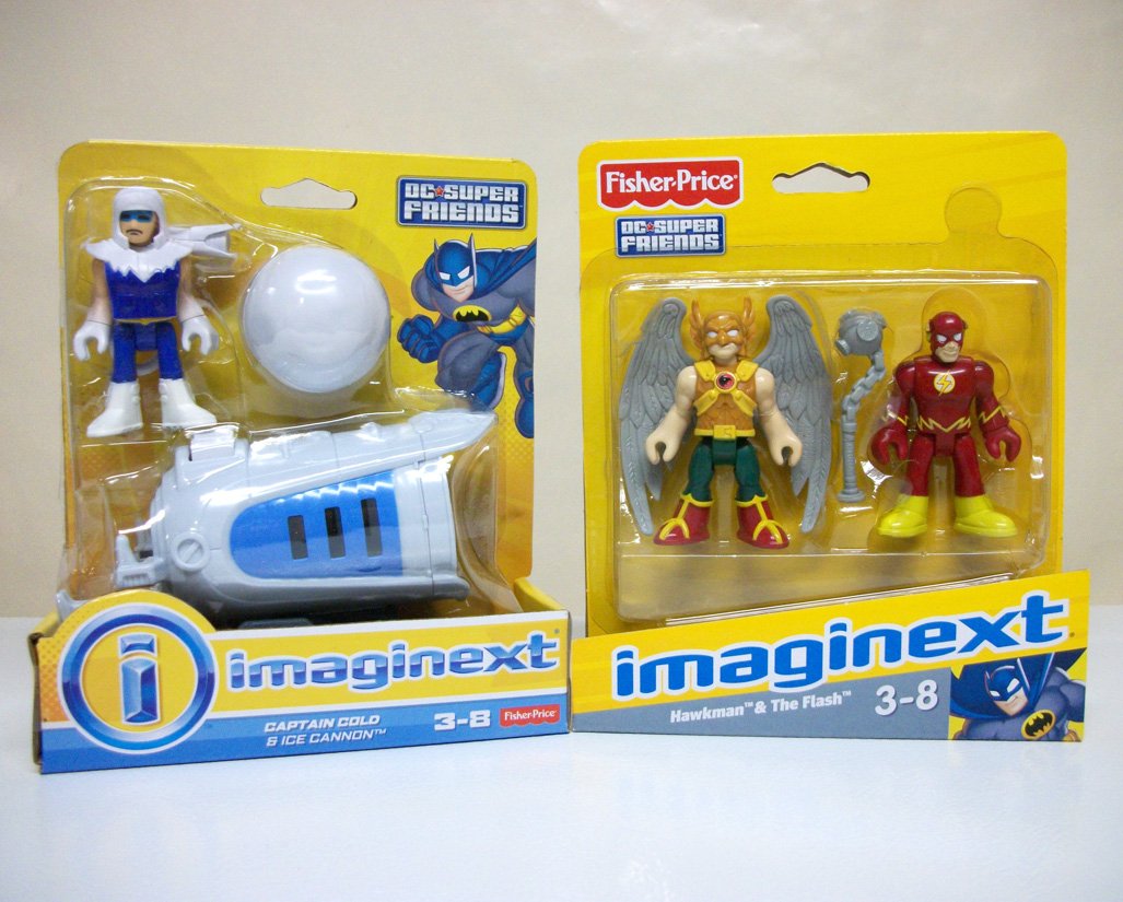 Hawkman & Flash Capt Cold 2-pk DC Super Friends Imaginext justice ...