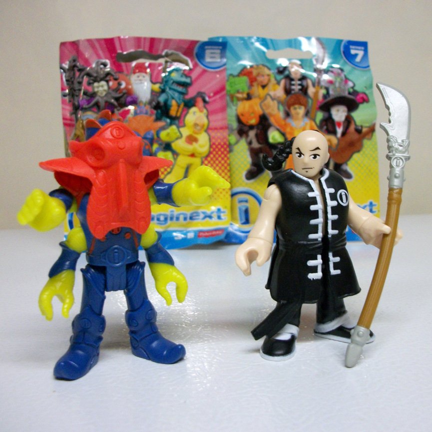 Imaginext Warrior Monk & Four Arm Alien blind bag figures lot chinese ...