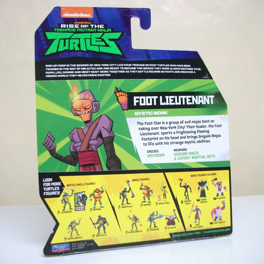 Foot Lieutenant TMNT mystic monk figure Rise of the Teenage Mutant ...