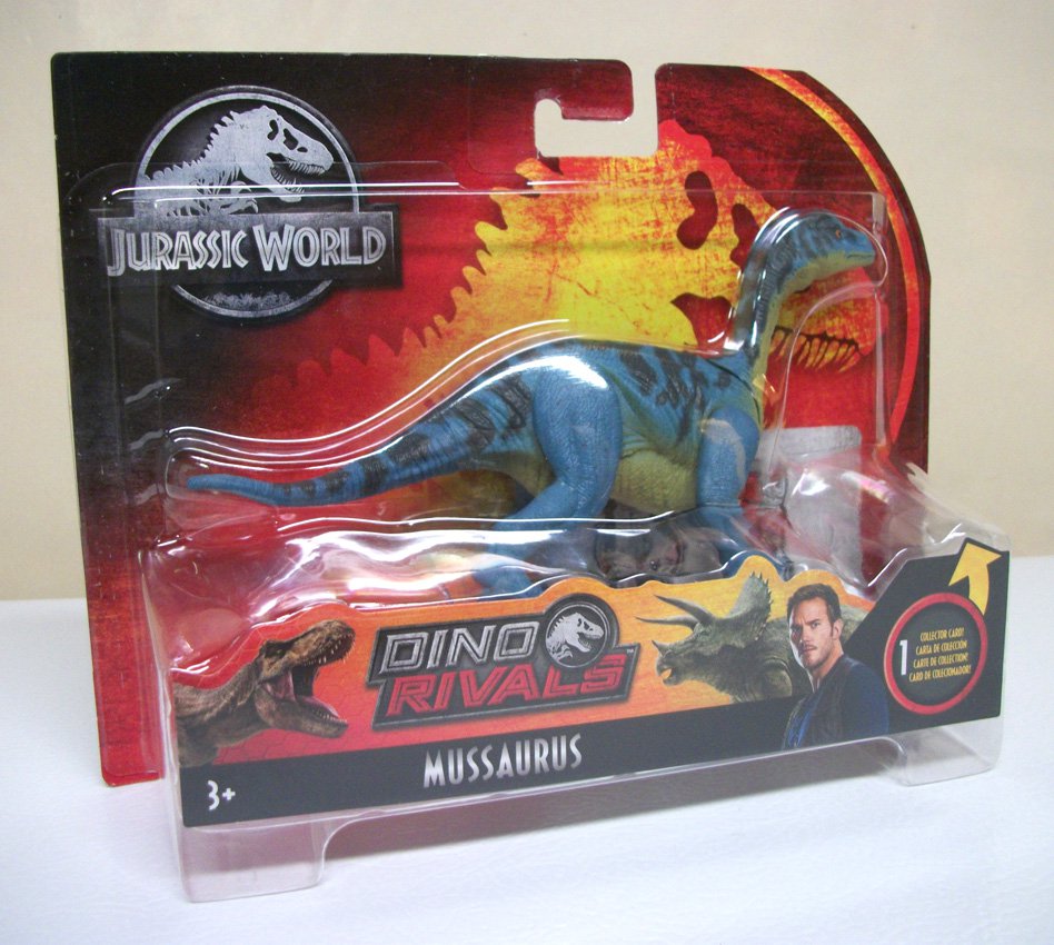 Jurassic World dino rivals Mussaurus blue dinosaur attack pack park ...