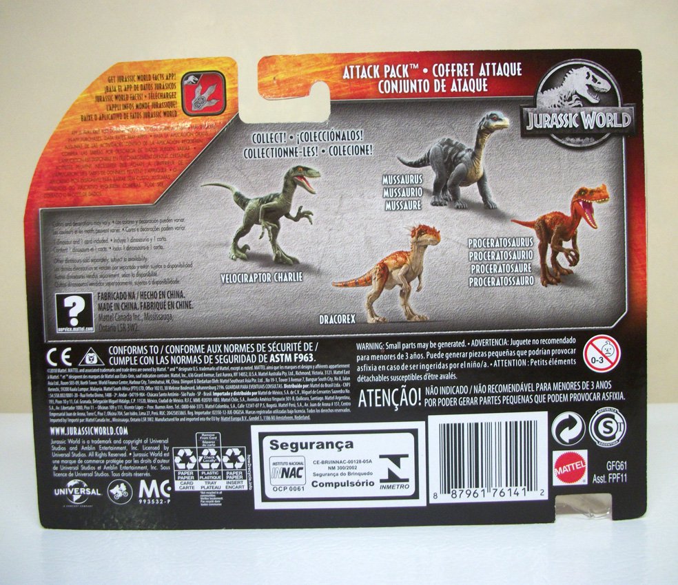 Jurassic World dino rivals Mussaurus blue dinosaur attack pack park ...