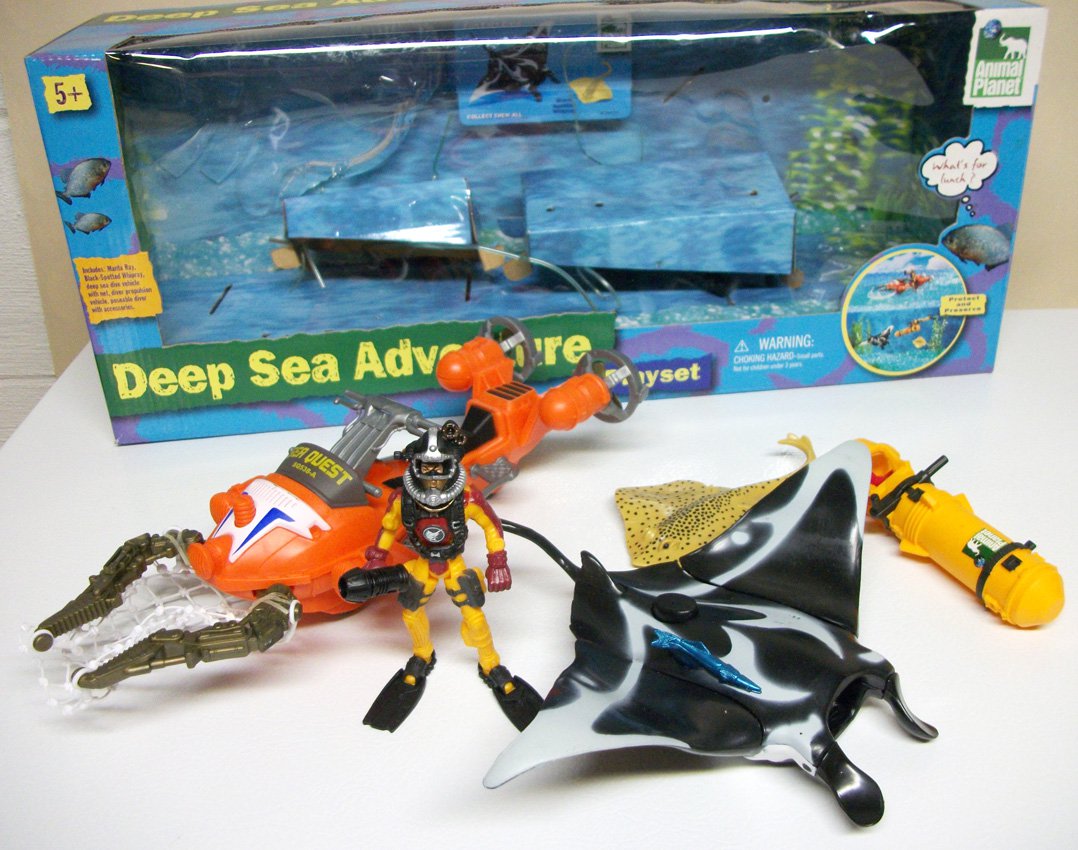 Manta Ray playset TRU Animal Planet Deep Sea Adventure whipray diver ...