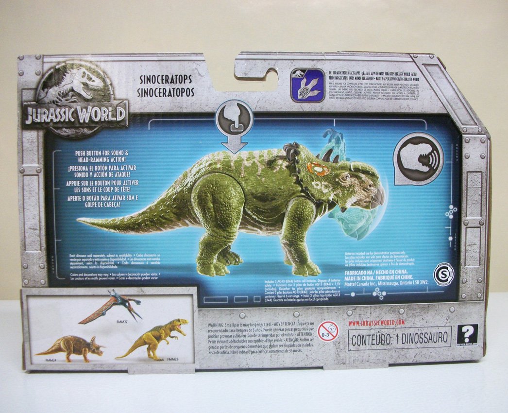 Jurassic World Sinoceratops figure dinosaur Roarivores sounds park ...