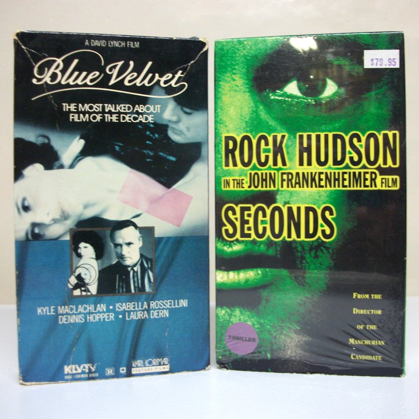 Seconds & Blue Velvet VHS lot rock hudson dennis hopper david lynch ...