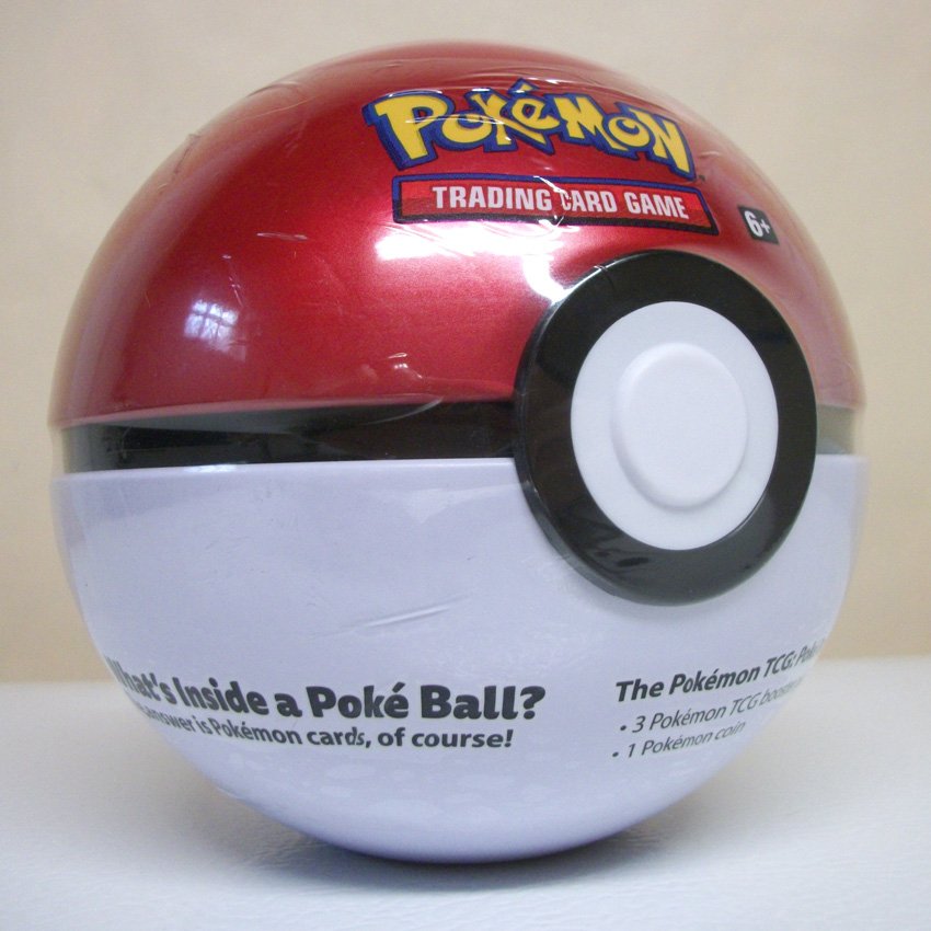 Pokemon Poke Ball tin 3 booster packs trading card game tcg new sealed ...