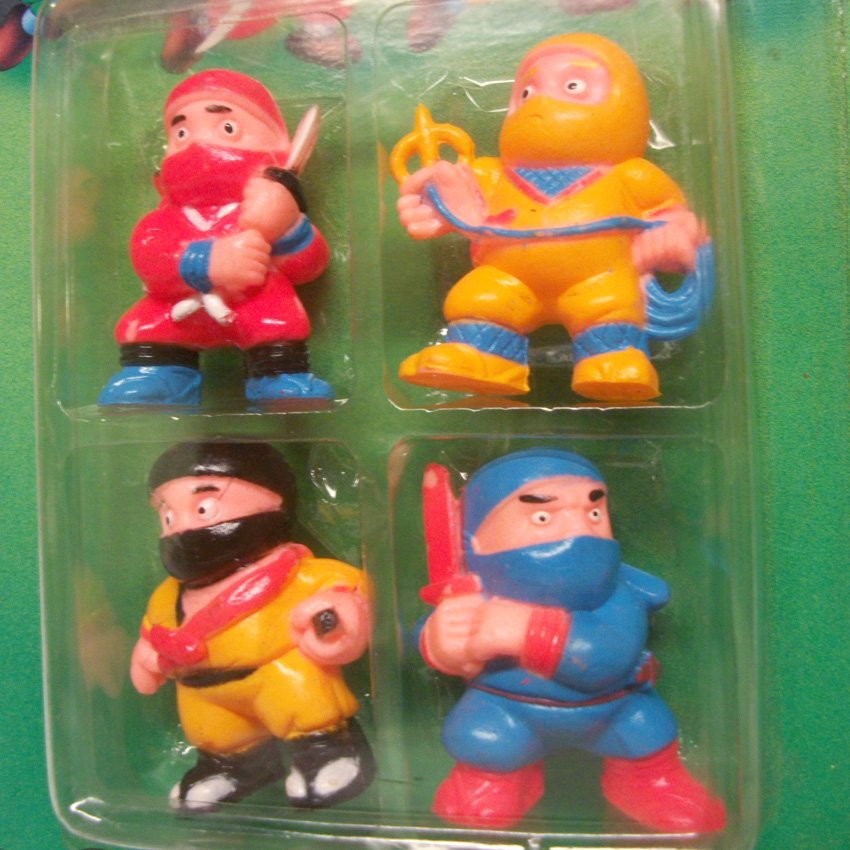 Soma Ninja 4-pack vintage 1991 new in package on card mini rubber ...