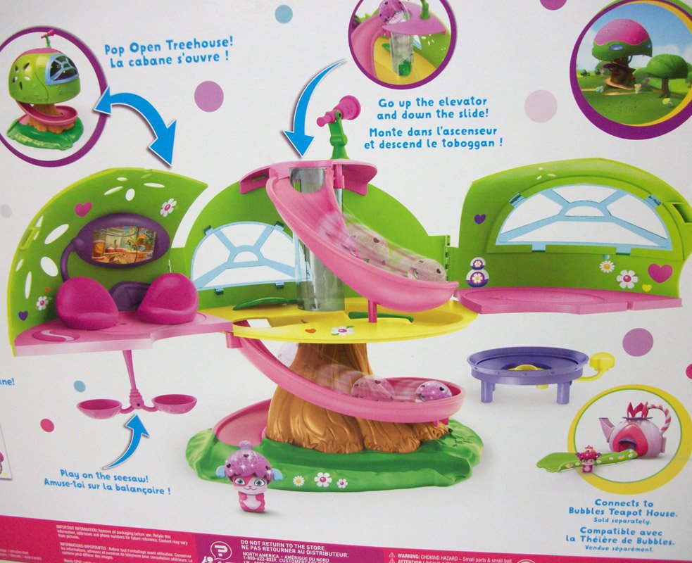 Popples Treehouse + Izzy LuLu Bubbles figures exclusive Sunny playset ...