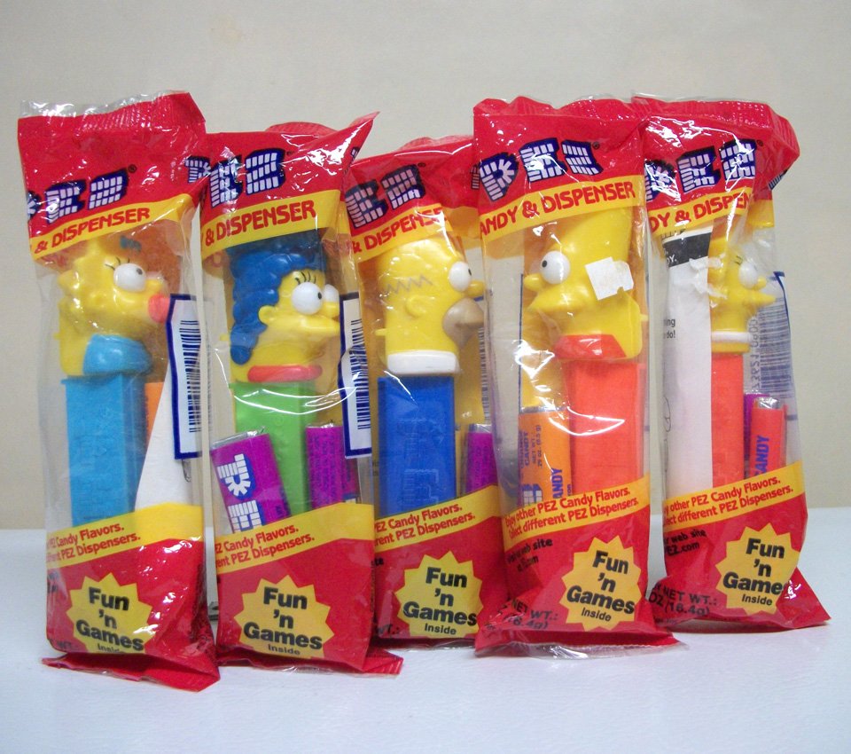 The Simpsons Pez whole family lot of 5 homer marge bart lisa maggie ...