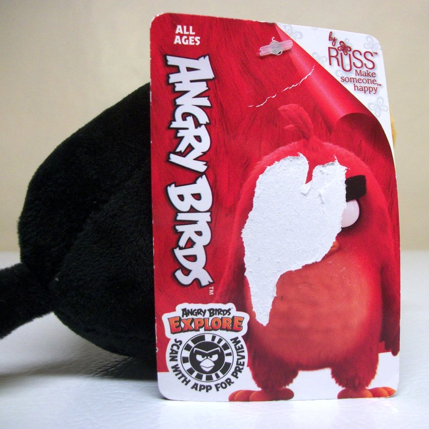 Angry Birds Bomb 4" plush doll Russ Toys squishy black explore tags 2019
