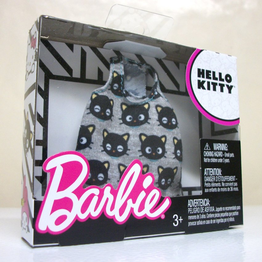 Hello Kitty Barbie Chococat Top icon print fashion pack gray shirt doll ...