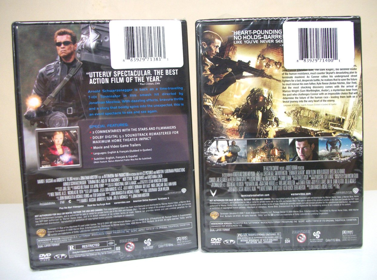 Terminator DVD lot sealed new 3 rise of the machines salvation sci-fi ...