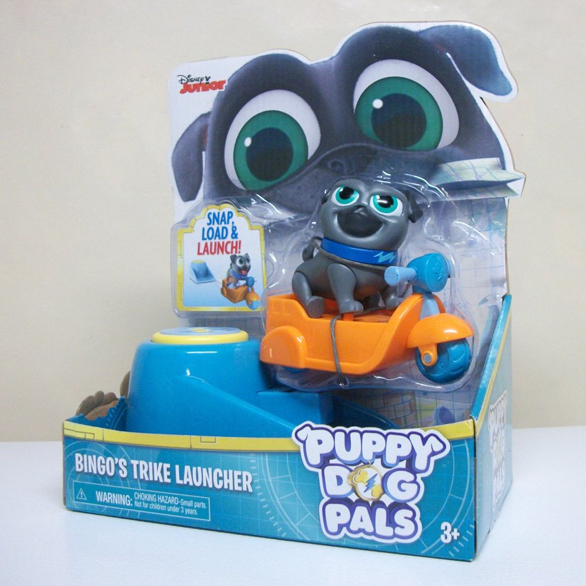Disney Jr Puppy Dog Pals Bingo Trike Launcher new gray pug orange tv ...