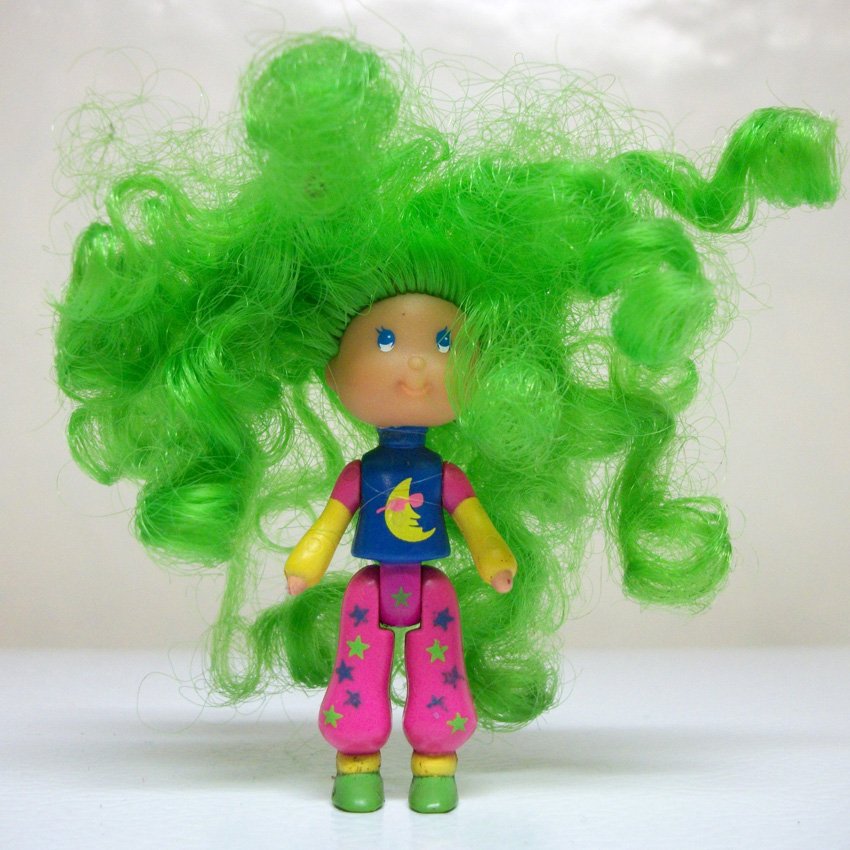 Wee Wild Things Trish Deelish 1987 vintage loose figure doll green hair ...