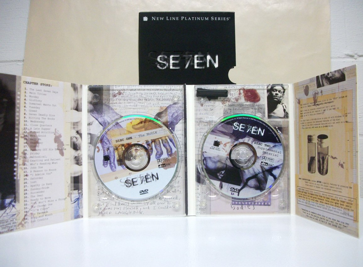 SE7EN DVD 2-disc platinum series special edition thriller seven fincher ...