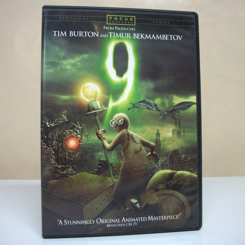 9 DVD animated post apocalypse movie Elijah Wood Tim Burton Focus ...