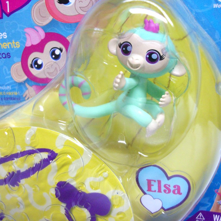 Fingerlings Minis 5-piece set Elsa aqua monkey 3 figurines series 1 ...