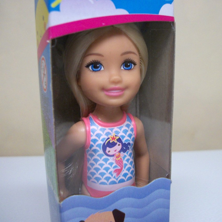 Barbie doll Club Chelsea mermaid swim bathing suit swimsuit 4" Mattel 2019