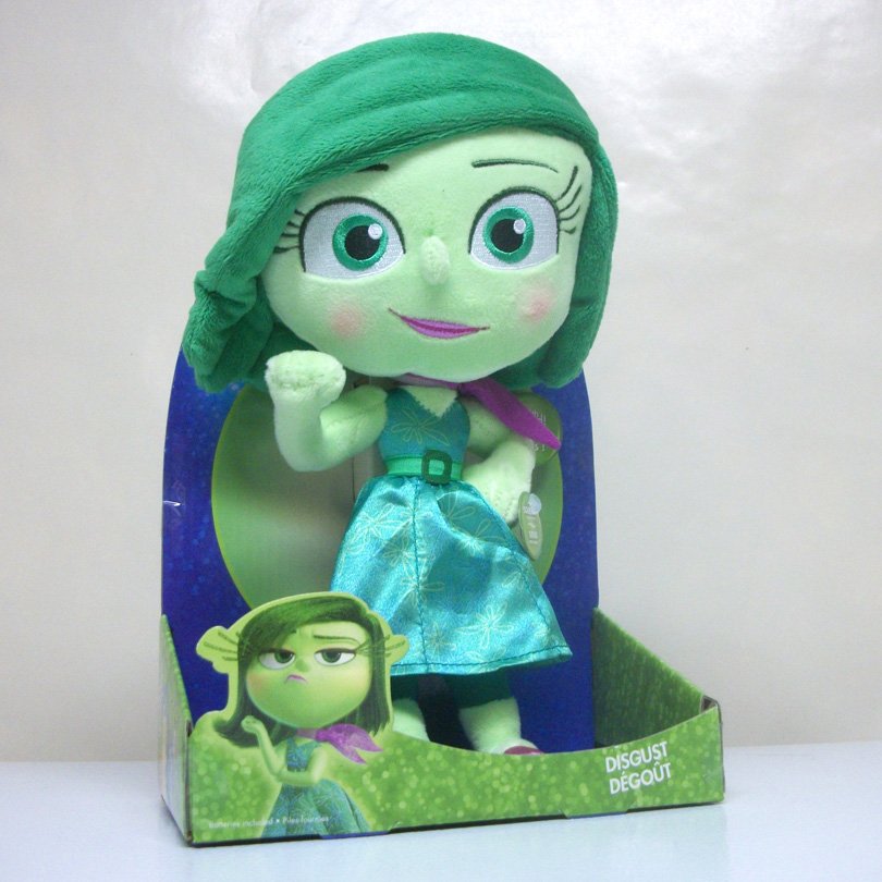 Inside Out Disgust 10" plush talking doll sound Disney Pixar Tomy 2015