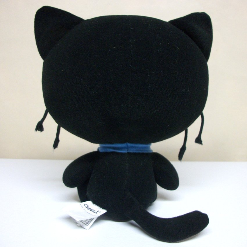 10.5" Chococat doll Hello Kitty plush stuffed black cat blue bandana ...