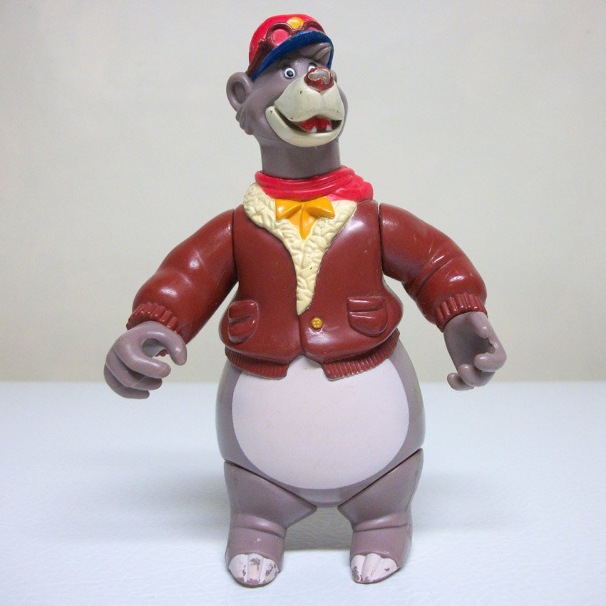 1991 Playmates Toy Baloo Disney Tale Spin articulated figure bear pilot ...
