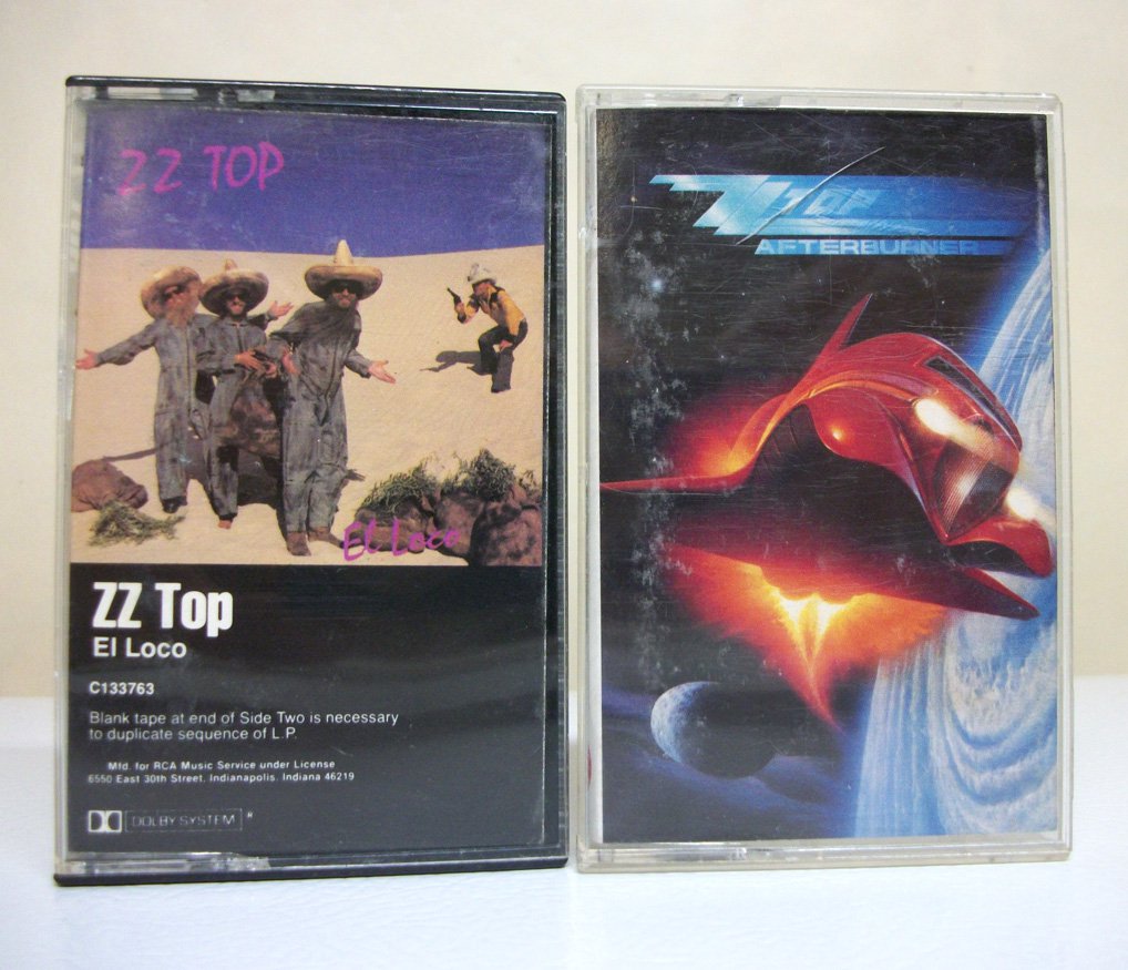 ZZ Top lot of 2 cassette tapes El Loco Afterburner rock beards Warner ...
