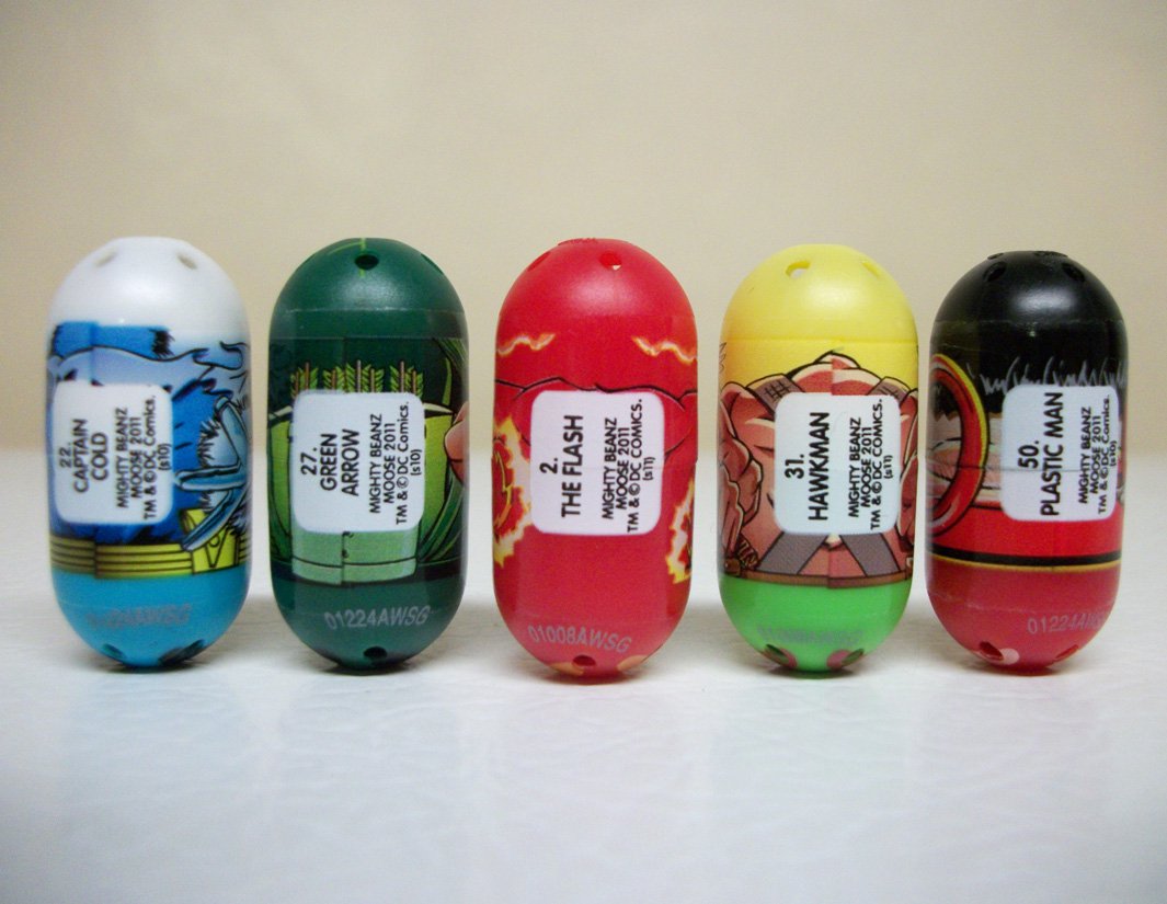 DC Mighty Beanz Lot of 5 super hero universe moose Flash Hawkman ...